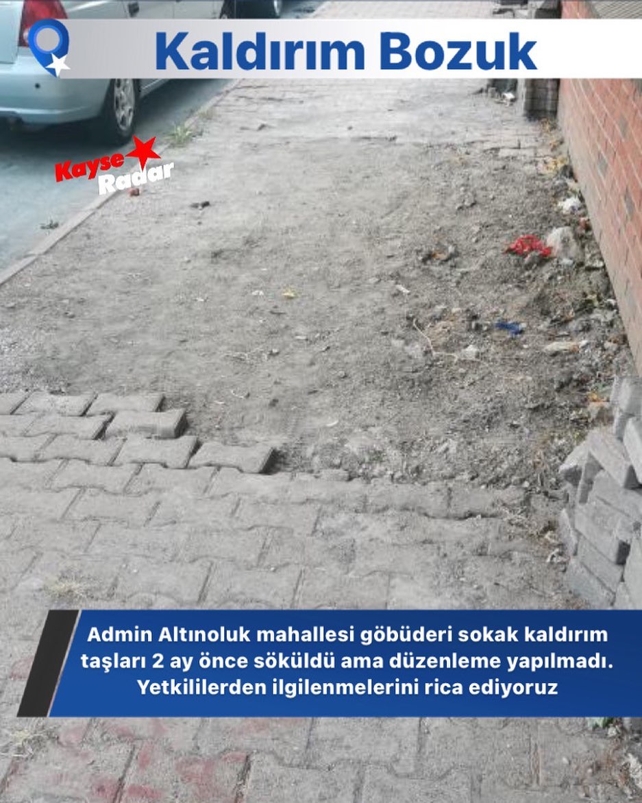 Yetkililerden ilgilenmelerini rica ediyoruz KayseRadar